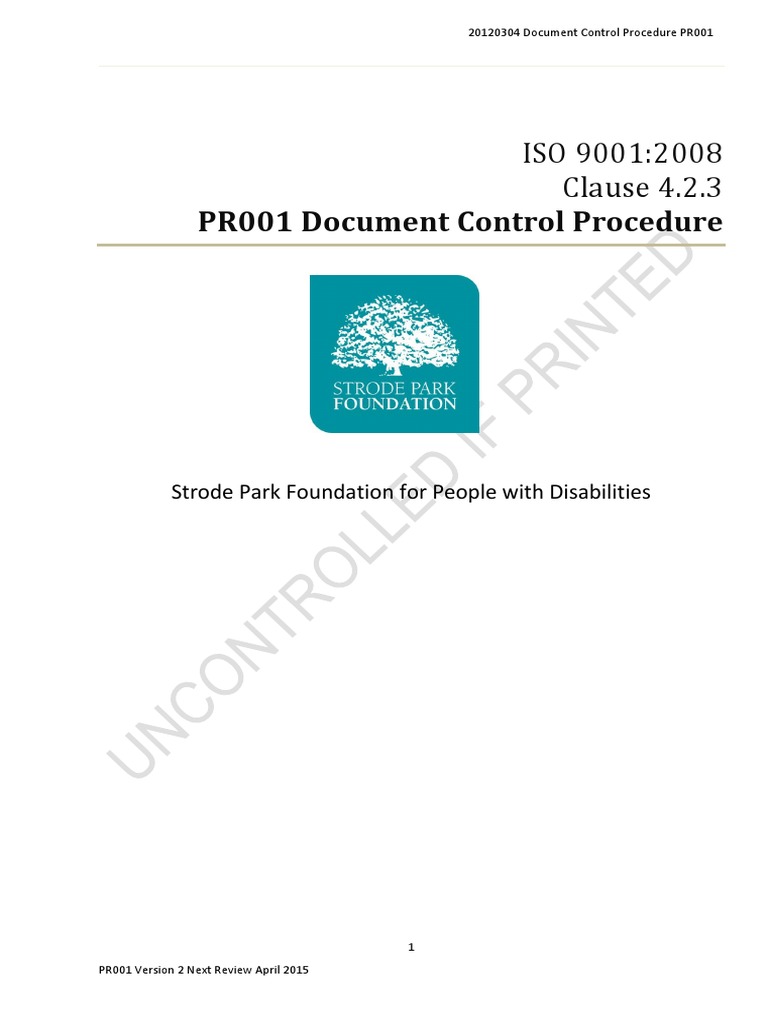 Document Control Procedure | PDF | Document | Specification (Technical Standard)