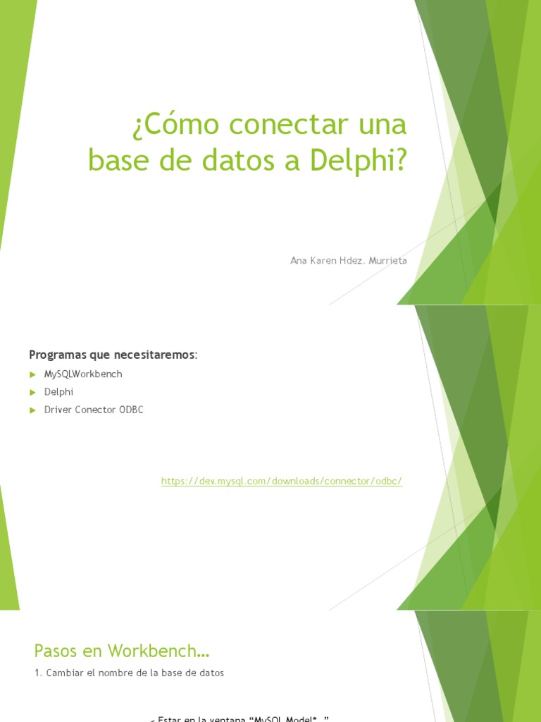 Conectar MySQL a Delphi: Guía Rápida | PDF