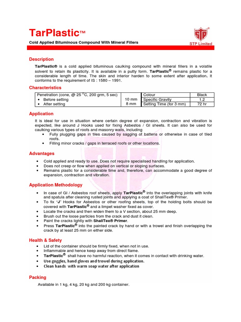Tar Plastic | Download Free PDF | Roof | Paint