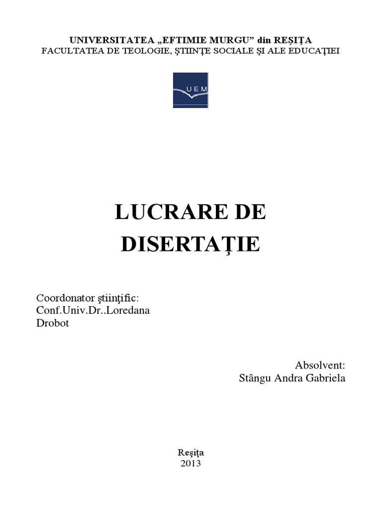 Lucrare de Disertatie Metode Calitative de Cercetare În Consilierea Din ...