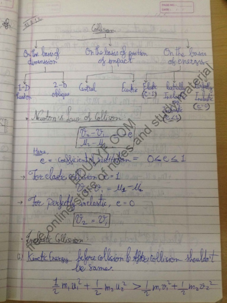Collision Mechanics | PDF