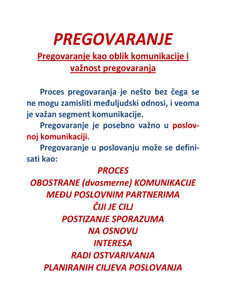 Pregovaranje | PDF
