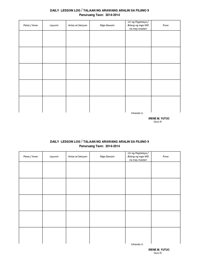 Daily Lesson Log Sa Grade 9 | PDF
