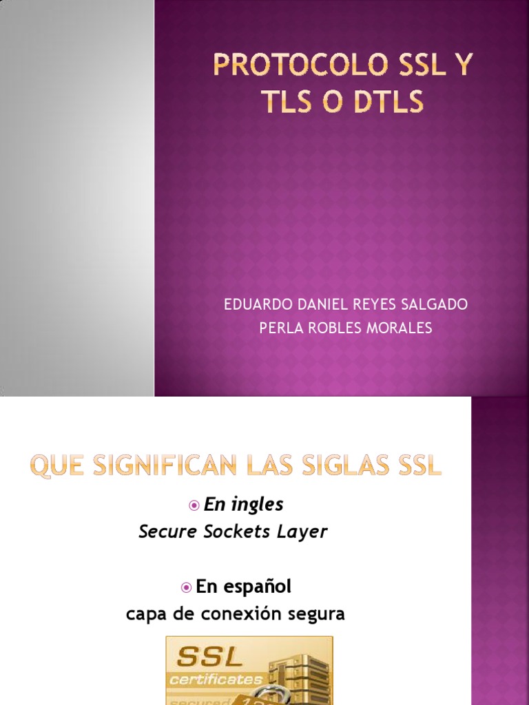 Protocolo SSL y Tls o Dtls | PDF | Transport Layer Security ...