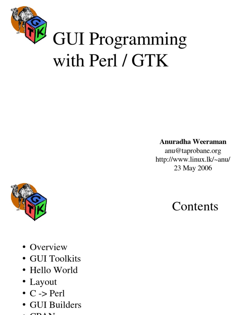 Perl Gtk Pdf Computer Libraries Areas Of Computer Science