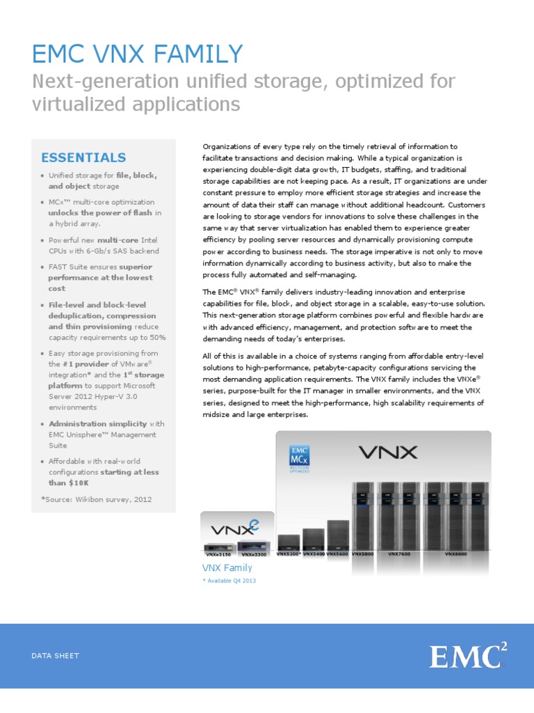 5 VNX Family | PDF | V Mware | Computer Data Storage