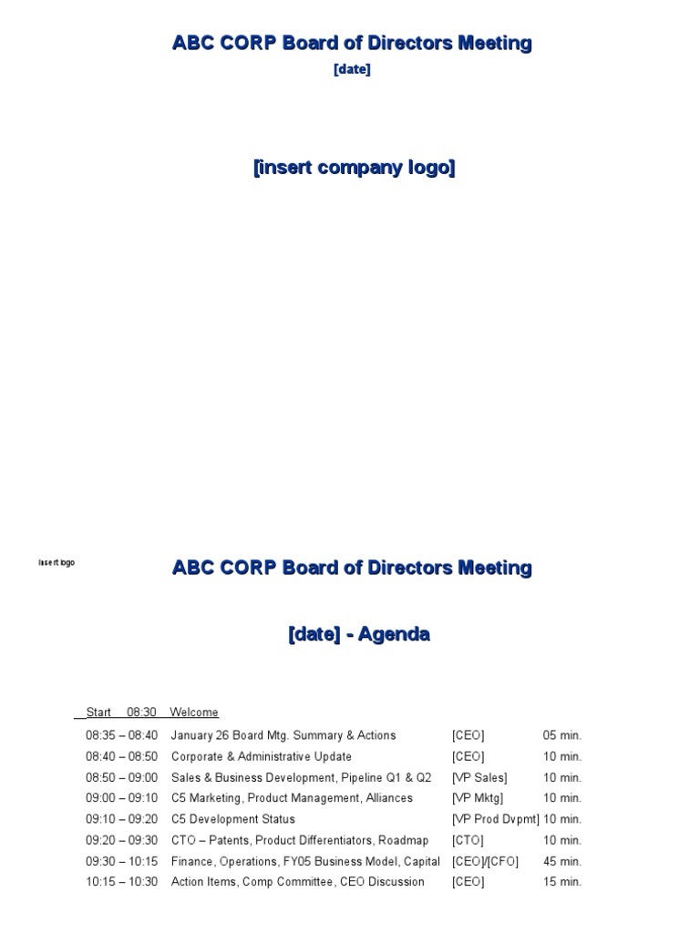 Sample Board Deck (Power Point) | PDF | Balance Sheet | Accrual