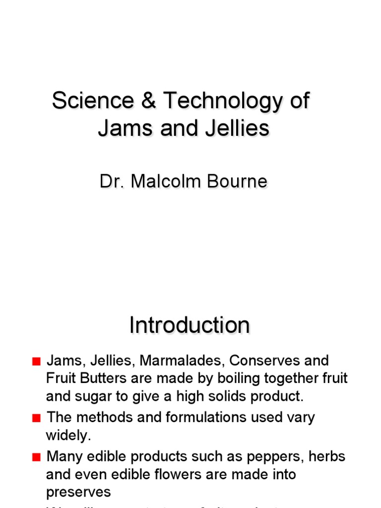Science of Jams and Jellies | PDF | Fruit Preserves | Sucrose
