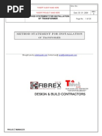 Method Statement Transformer Installation | PDF | Transformer | Tools