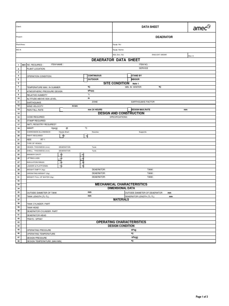 Dearator | PDF | Gases | Energy Technology