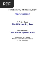 Childhood Adhd Symptoms Scale Self Report PDF | PDF