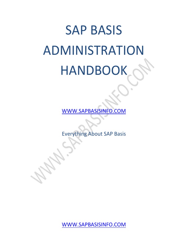 Sap Basis Administration Handbook | PDF | Oracle Database | World Wide Web