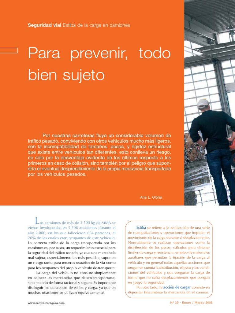 Seguridad en la Estiba de Cargas en Camiones | PDF | Seguridad vial ...