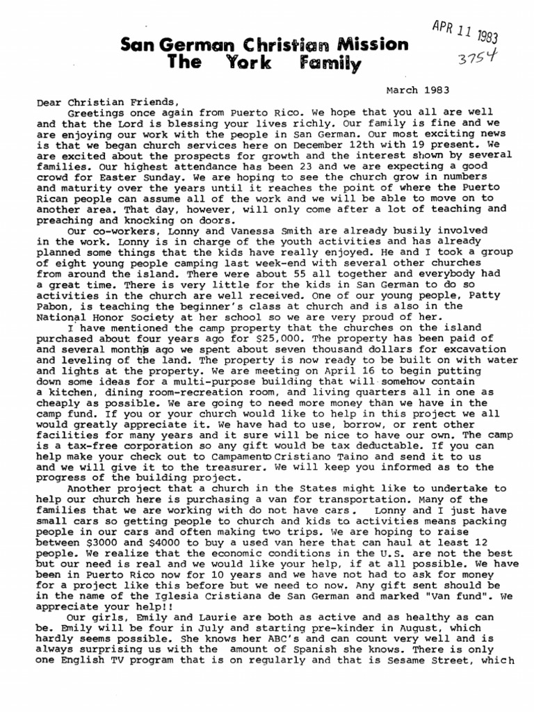 York Rick Suzanne 1983 PuertoRico | PDF | Puerto Rico | Religious ...