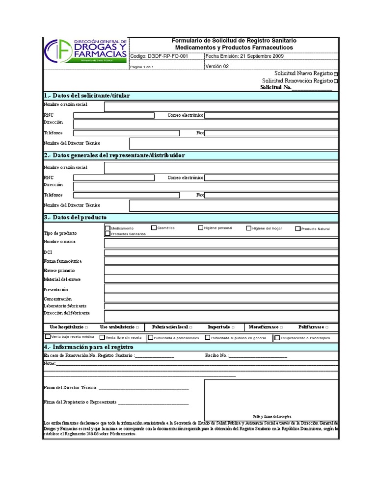Dgdf-Rp-Fo-001 v02 | PDF