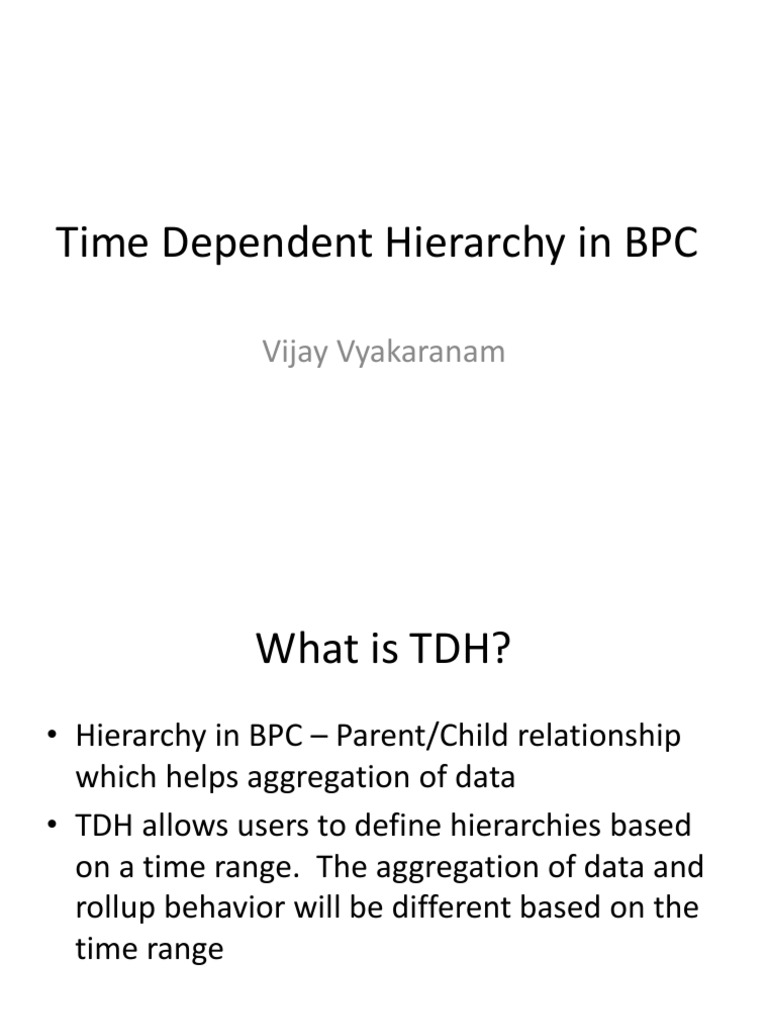 Time Dependent Hierarchy in SAP BPC | PDF | Areas Of Computer Science ...