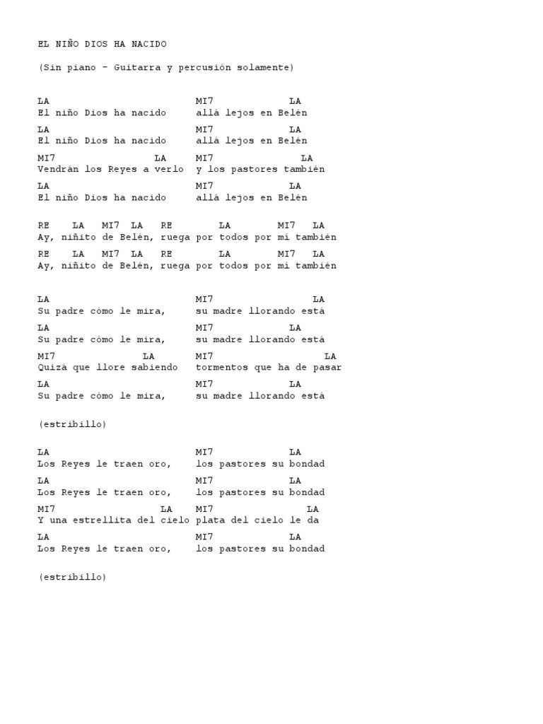 161 - El Niño Dios Ha Nacido | PDF