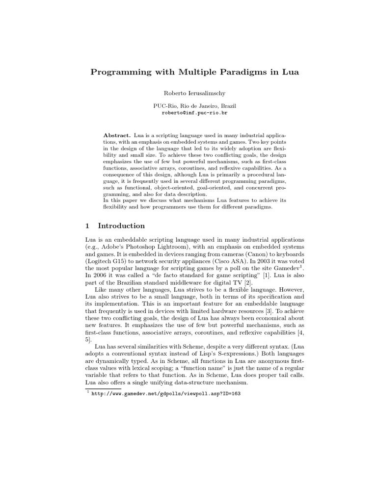 Multiple Paradigm As Lu A | PDF | Thread (Computing) | Method (Computer ...