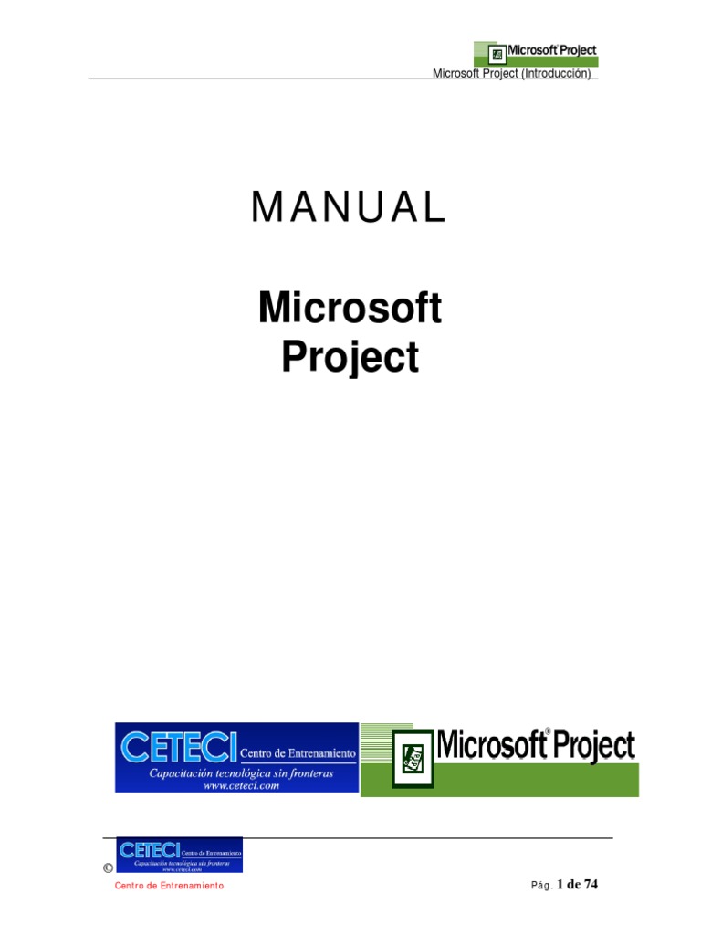 Manual Ms Project | PDF | Archivo de computadora | Microsoft Windows