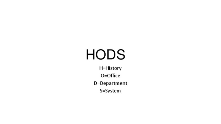 HODS Infomation | PDF | Teaching Methods & Materials | History
