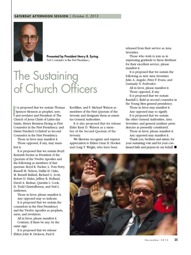 Sustaining Church Officers 2013 | PDF