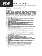 Storeman Duties and Responsibilities | PDF | Warehouse | Delivery ...