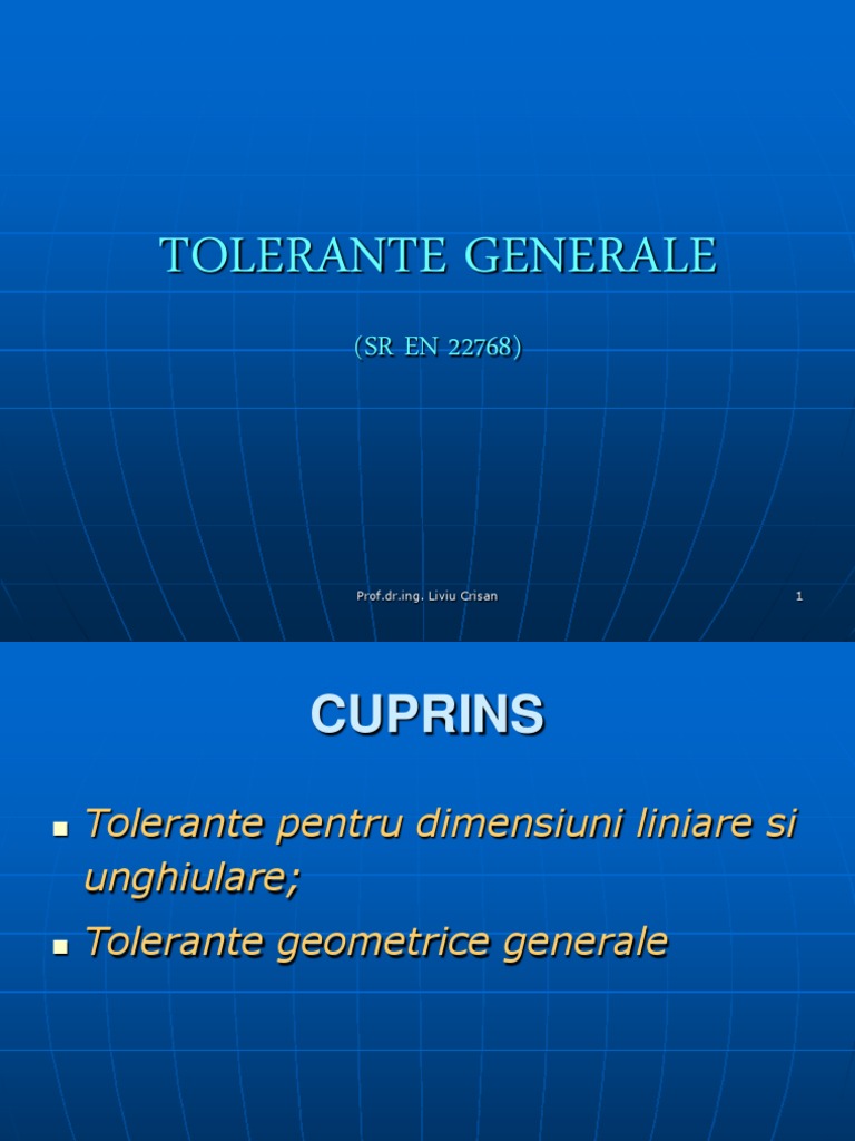 Tolerante Generale | PDF