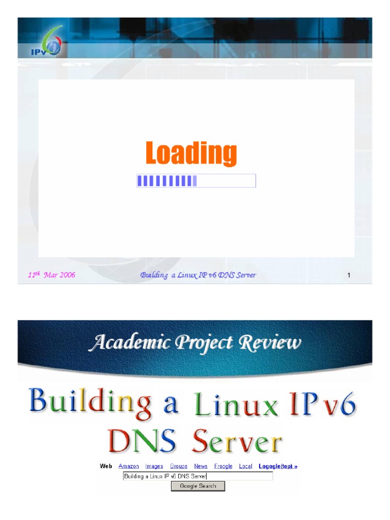 Building Linux IPv6 DNS Server | PDF | I Pv6 | Domain Name System
