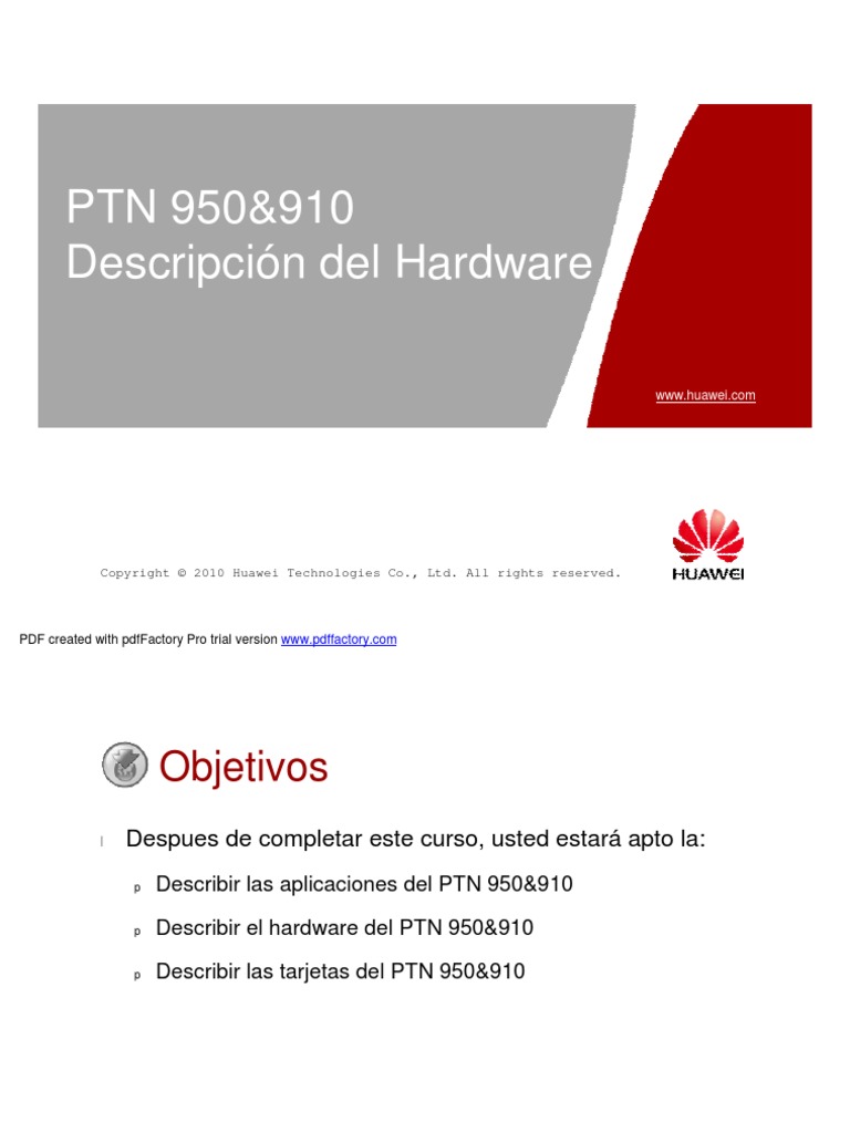 1) PTN 950&910 Hardware Description (Espanhol) | PDF | Tecnologia de ...
