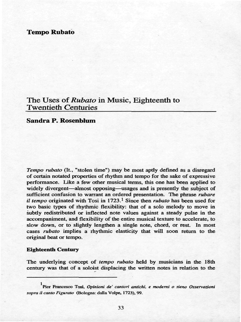 The Uses of Rubato in Music | PDF | Frédéric Chopin | Conducting