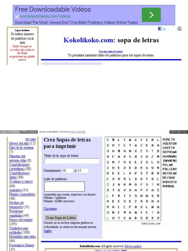 Sopadeletras Kokolikoko Com | PDF