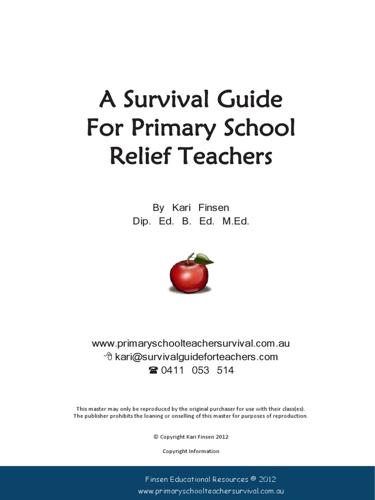 Survival Guide For Primary School Relief Teachers | PDF | Classroom ...