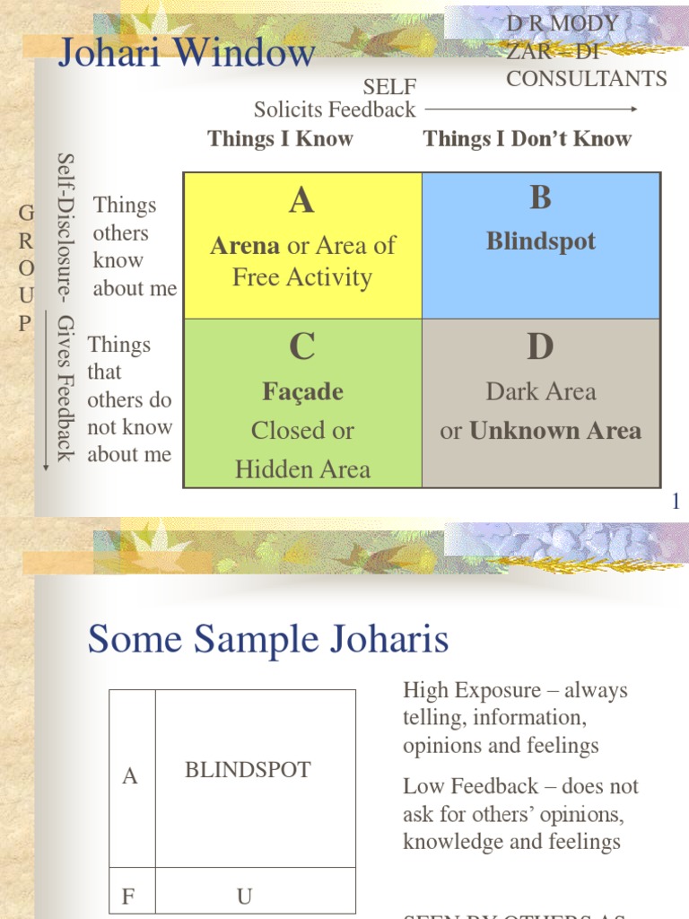 Johari Window | PDF | Psychological Concepts | Behavioural Sciences