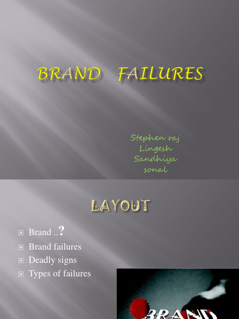 Brand Failures and Successes Explained | PDF | Brand | Sales
