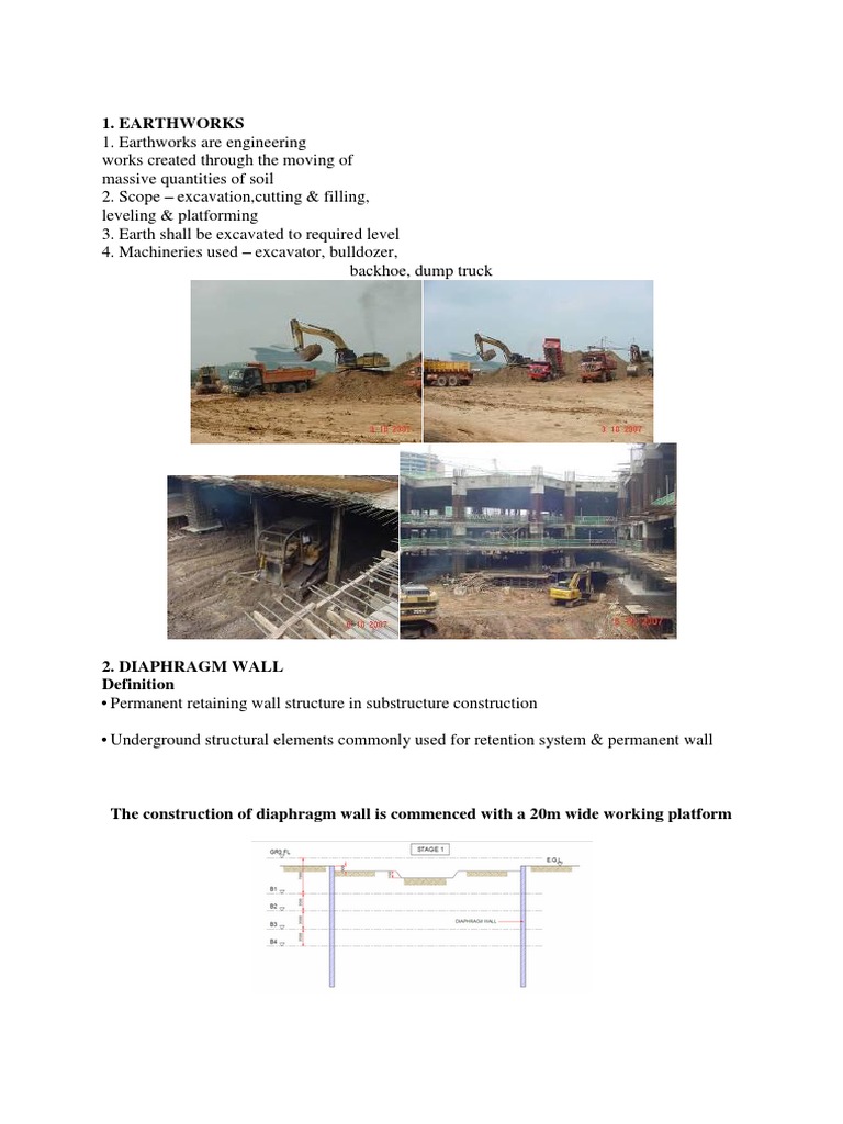 Diaphragm Walls | PDF | Deep Foundation | Beam (Structure)