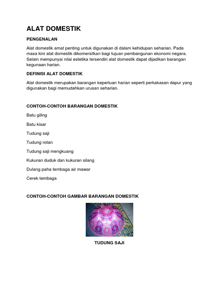 Alat Domestik | PDF
