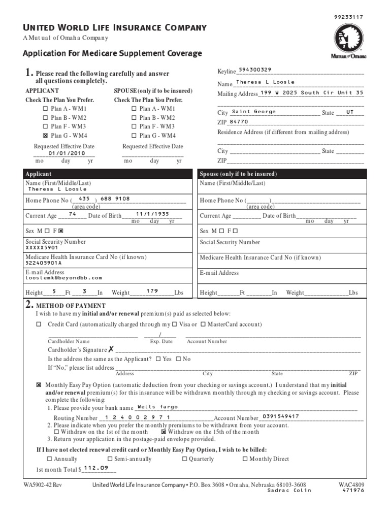 United World Life Insurance Company | PDF | Medicare (United States ...