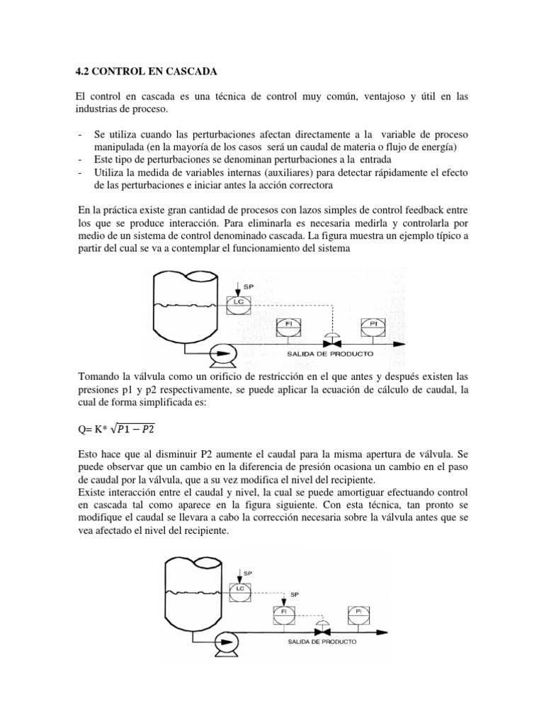 4.2 Control en Cascada | PDF | Sistema de control | Realimentación