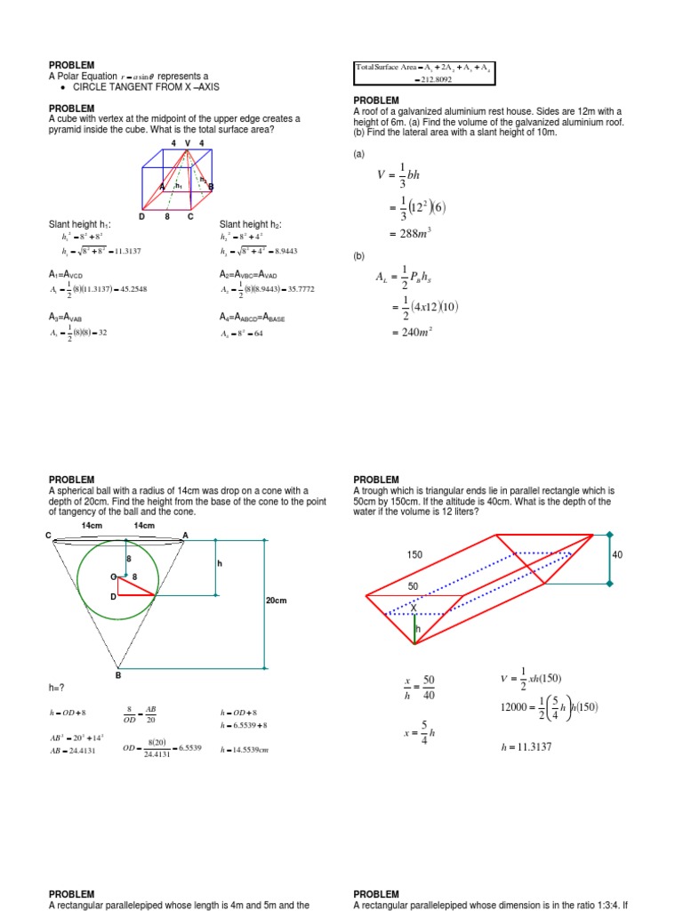 Math Coaching1 2ndbooklet (FINAL) | PDF | Sphere | Geometry