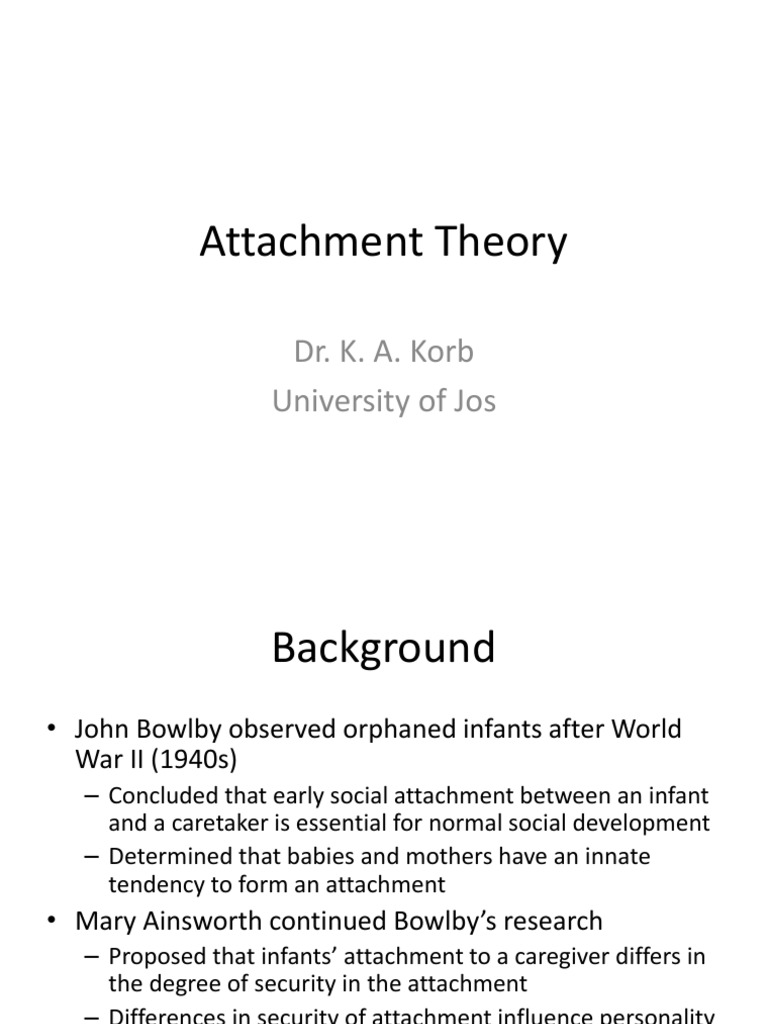 Attachment Theory | PDF | Attachment Theory | Psychological Theories