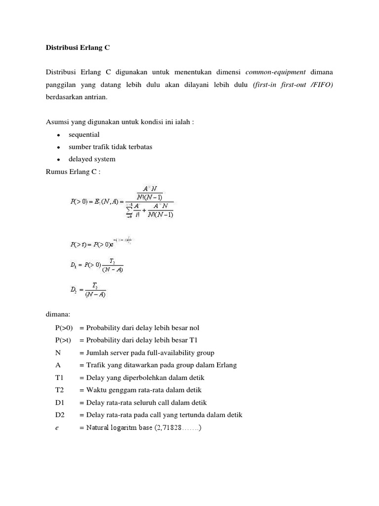 Distribusi Erlang C | PDF