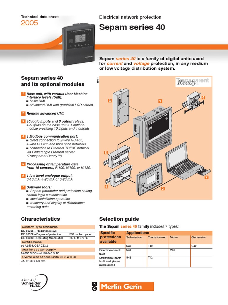 2 Page S40 Data Sheet | PDF | Electrical Substation | Ac Power