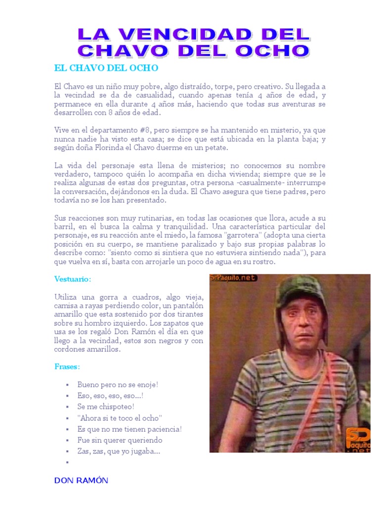 El Chavo Del Ocho | PDF | Ropa | Ocio