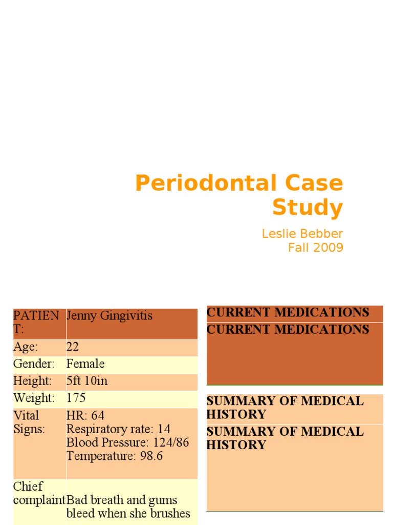 Perio Case Study | PDF | Oral Hygiene | Dentistry