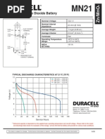 Duracell D Battery Specifications | PDF | Electricity | Electromagnetism