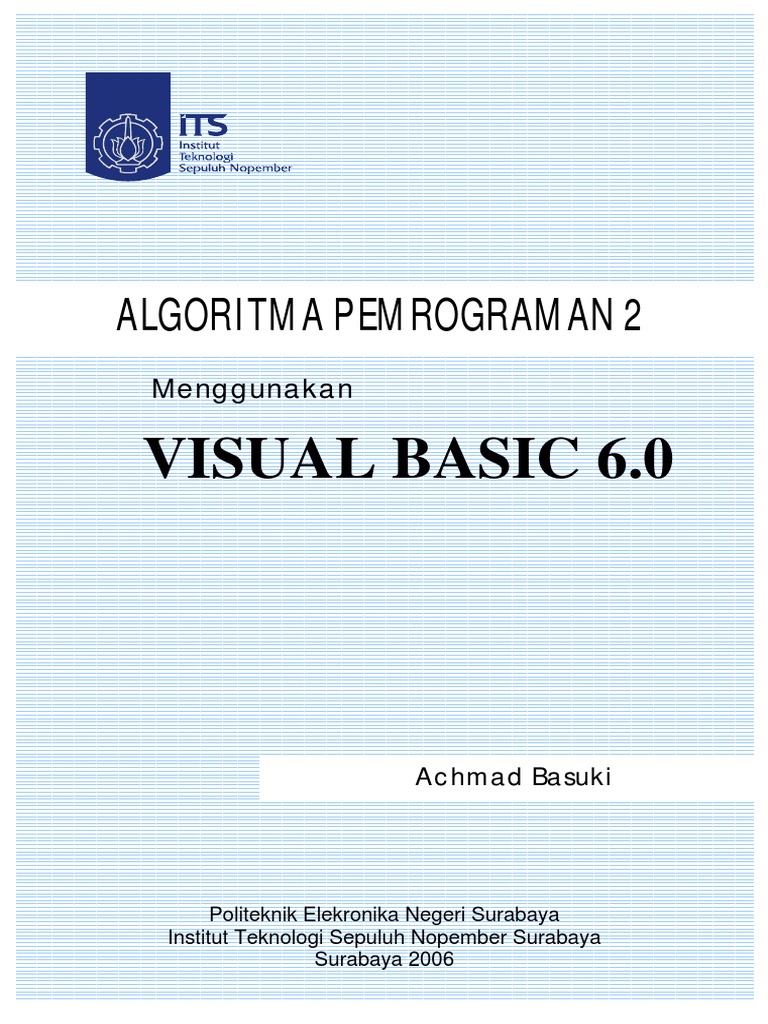 Algoritma Pemrograman 2 Menggunakan Visual Basic 6 | PDF