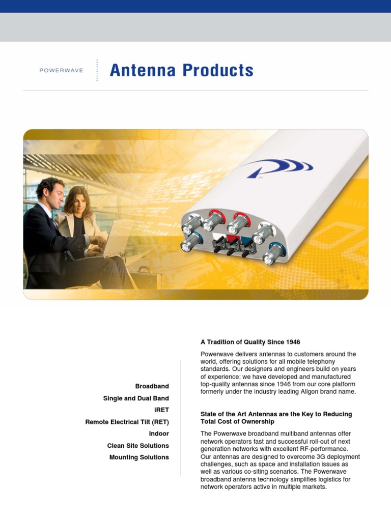 Powerwave Antennas | PDF | Antenna (Radio) | Decibel
