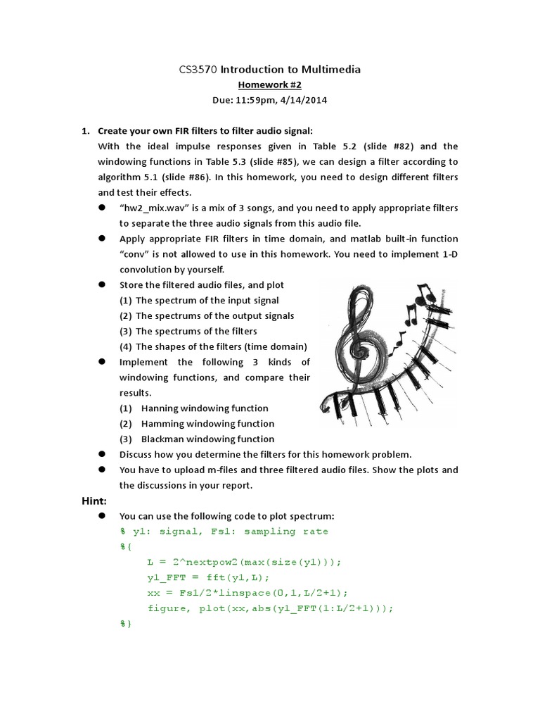 CS3570 Introduction To Multimedia: Homework #2 | PDF