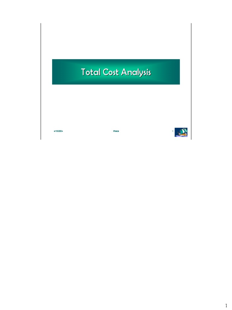 Total Cost Analysis | Download Free PDF | Logistics | Warehouse