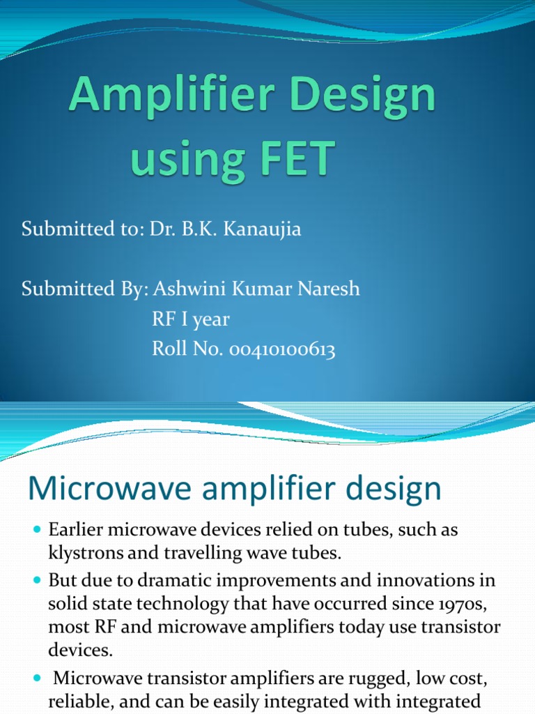 Amplifier Design Using FET | PDF